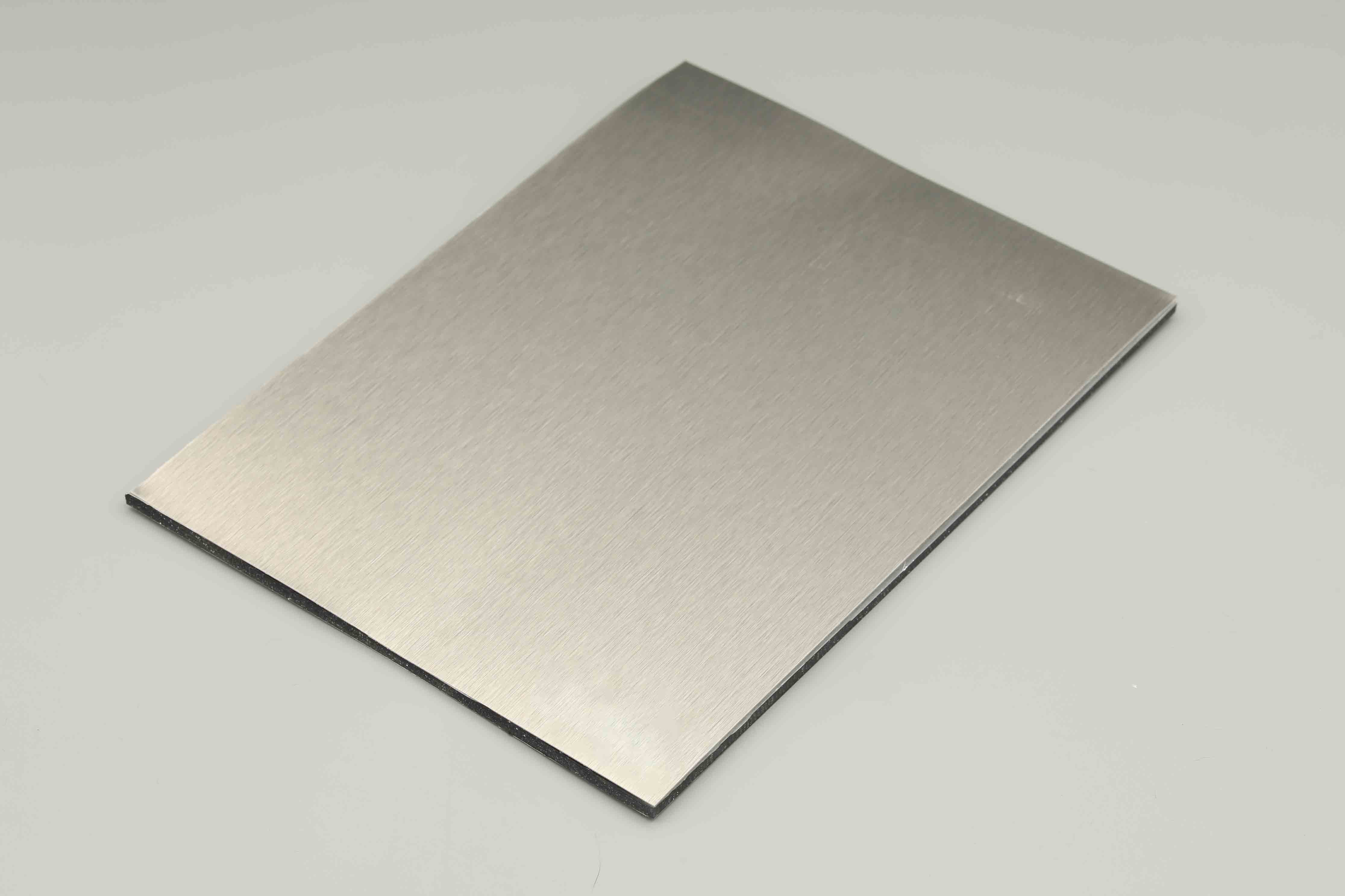 4MM 1220 X 2440MM Brushed Aluminium Composite Sheet Wall Acp Panel HDPE ...
