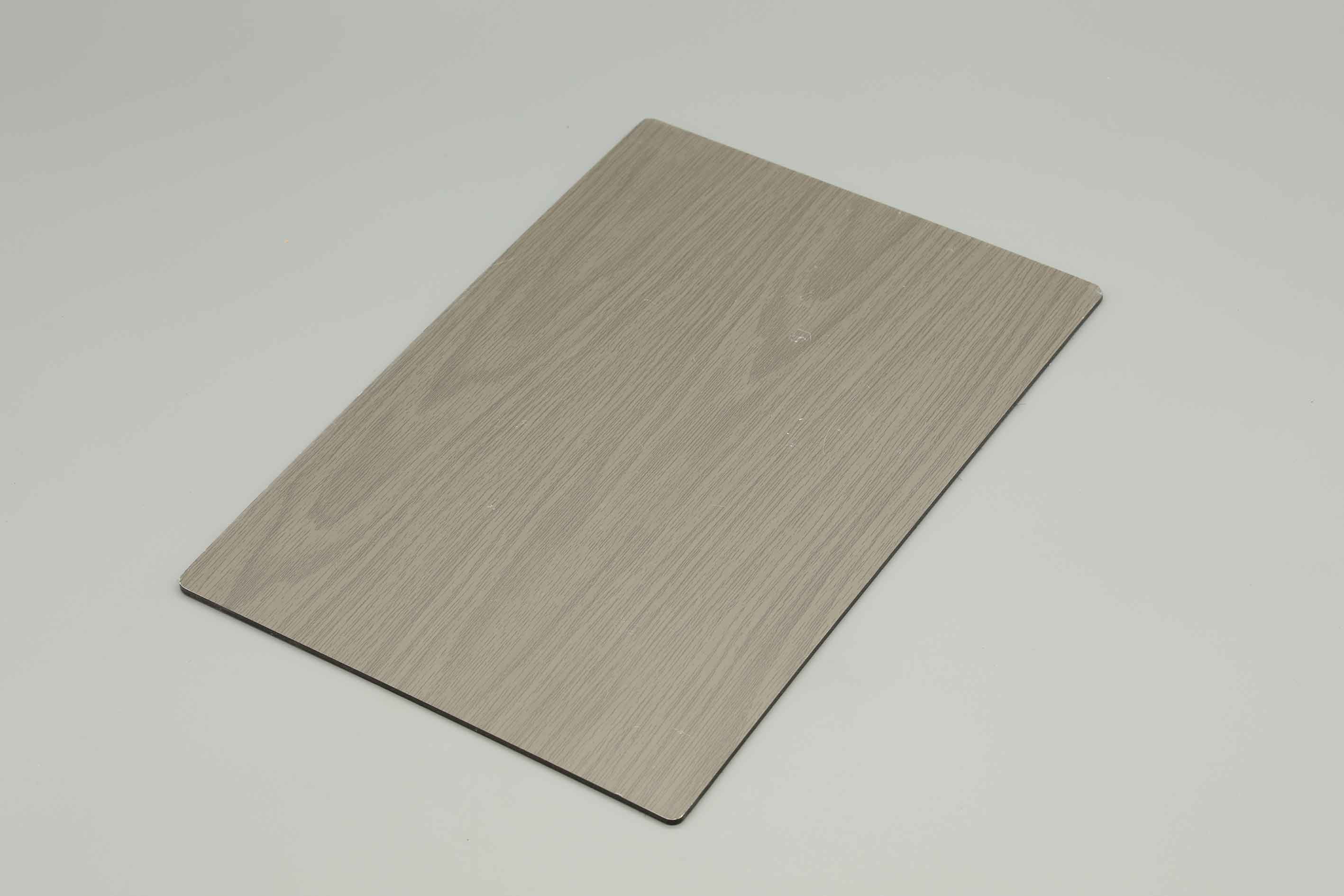 OEM Size Grey Wood Finish Acp Sheets 1220MM X 2440MM Wood Grain Acm Panels